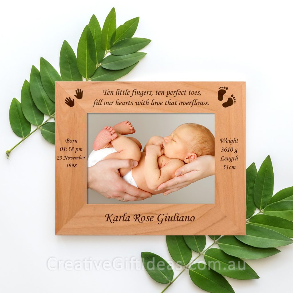 Personalised Newborn Photo Frame - Creative Gift Ideas